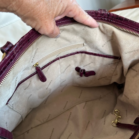 Brahmin | Bags | Melbourne Collection Asher Medium Deep Purple Handbag ...